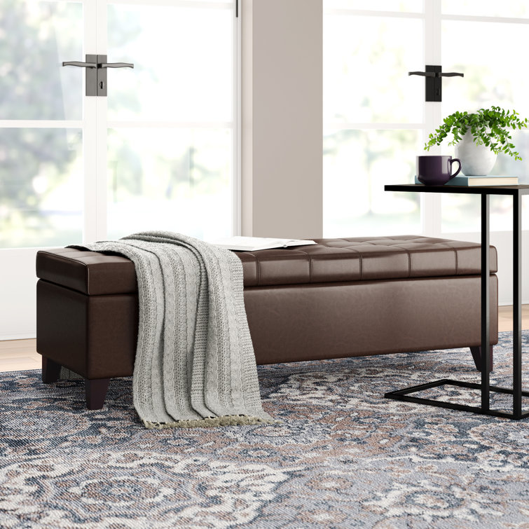 Latitude Run® Upholstered Flip Top Storage Bench And Reviews Wayfair